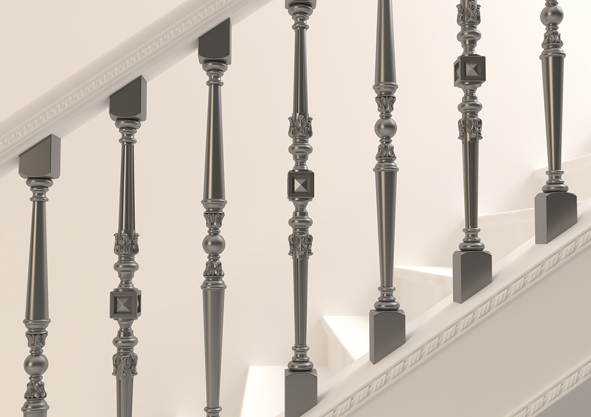 Creation 3D models of balusters for production.