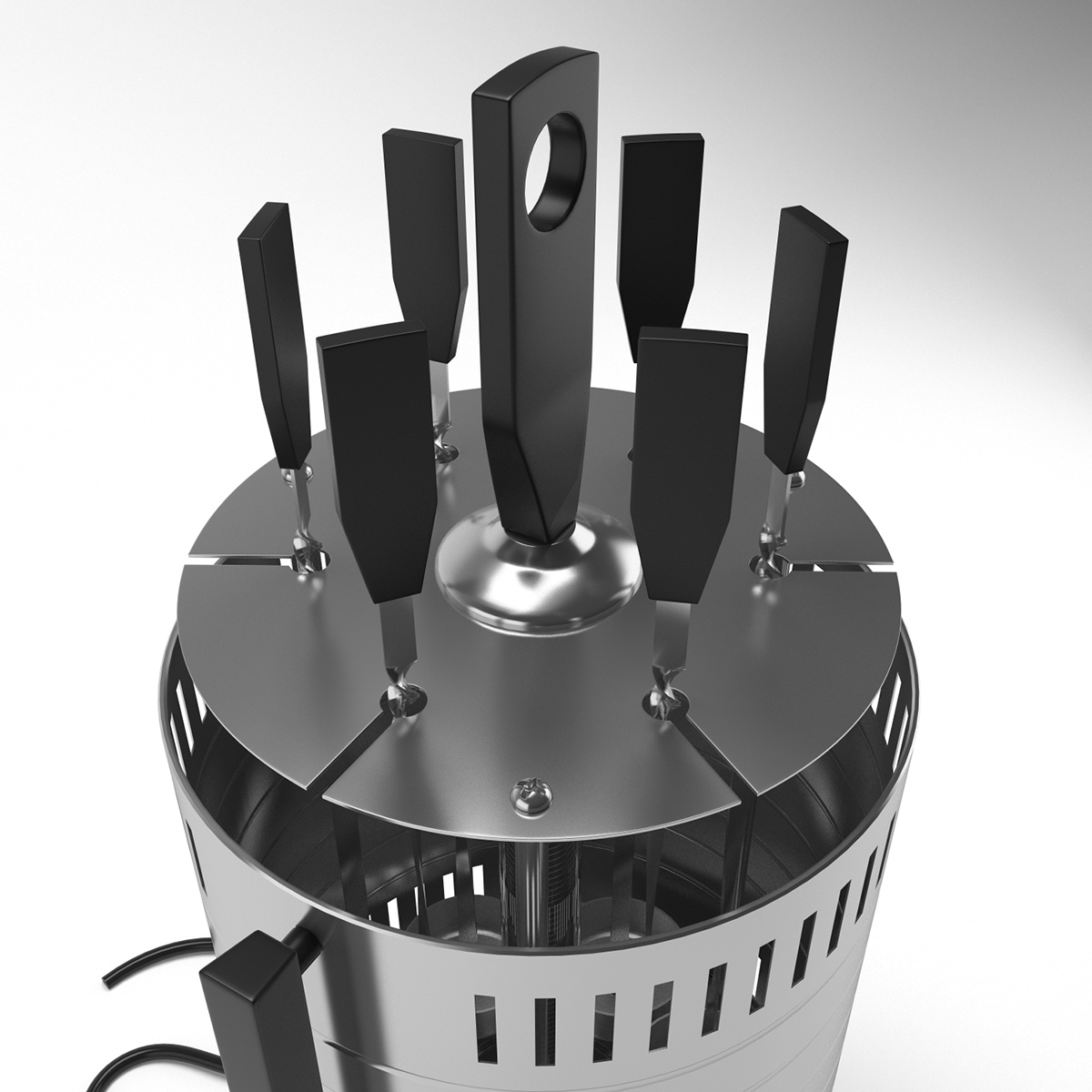 Detailed 3D Model of Electric Barbecue Maker. Creation High–Quality 3D ...