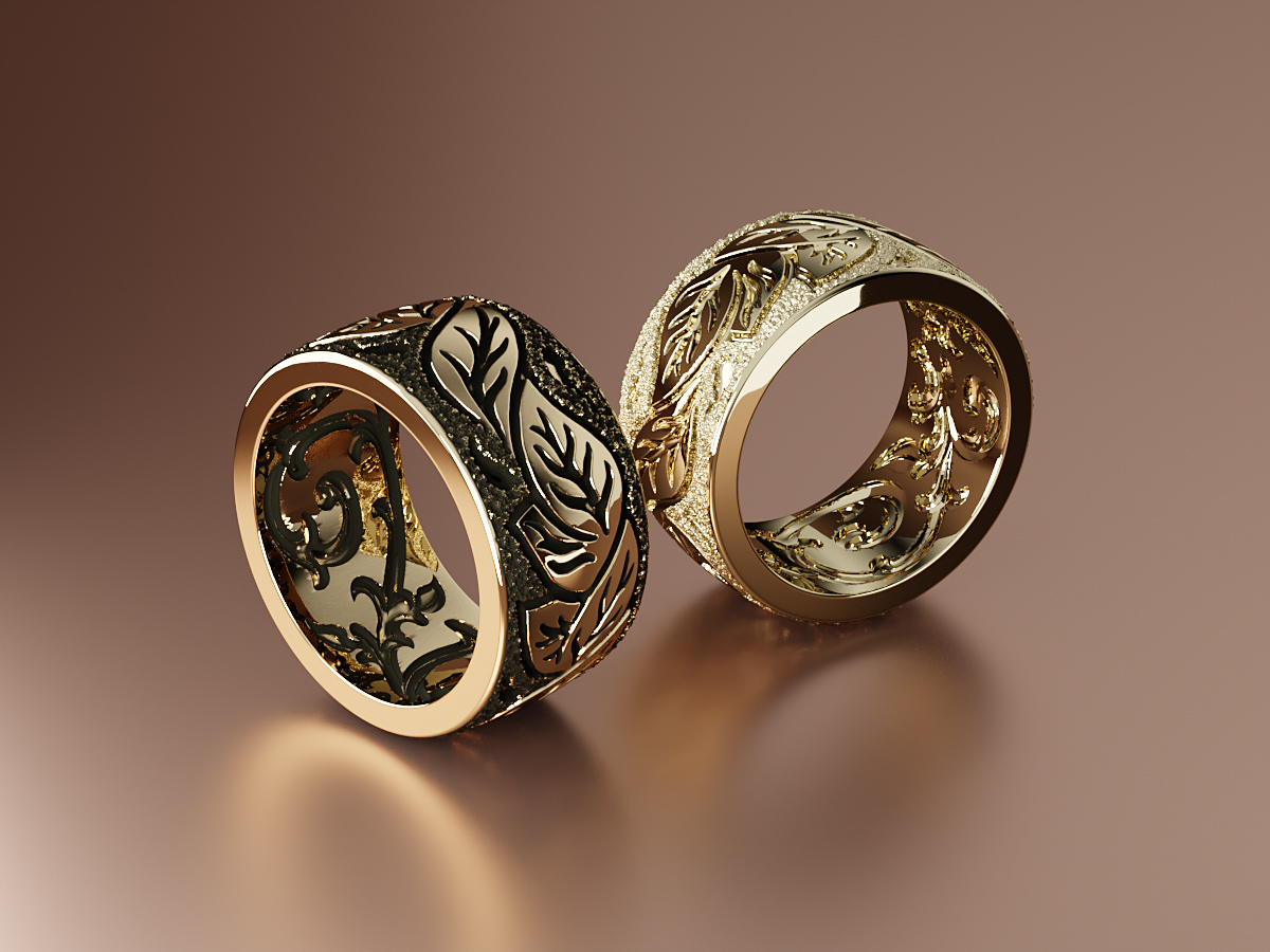 Inside-and-Out Vintage Rings. Custom Jewelry Design.